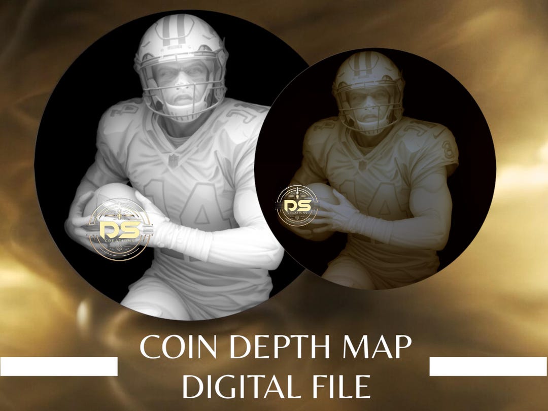 Touch Down | '3D' Deep Engrave Grayscale Coin Depth Map | PNG ...