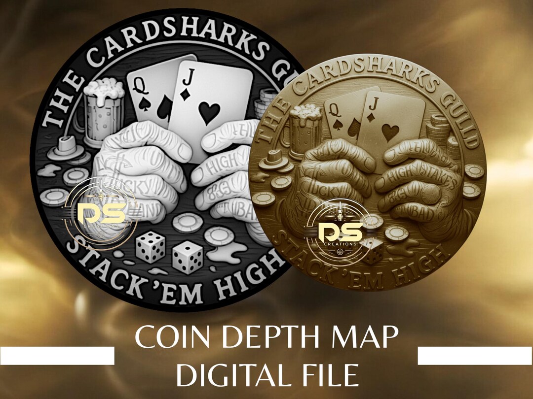 Coin Depth Map | Optimised Resolution PNG File | for Lightburn 3D Slice ...