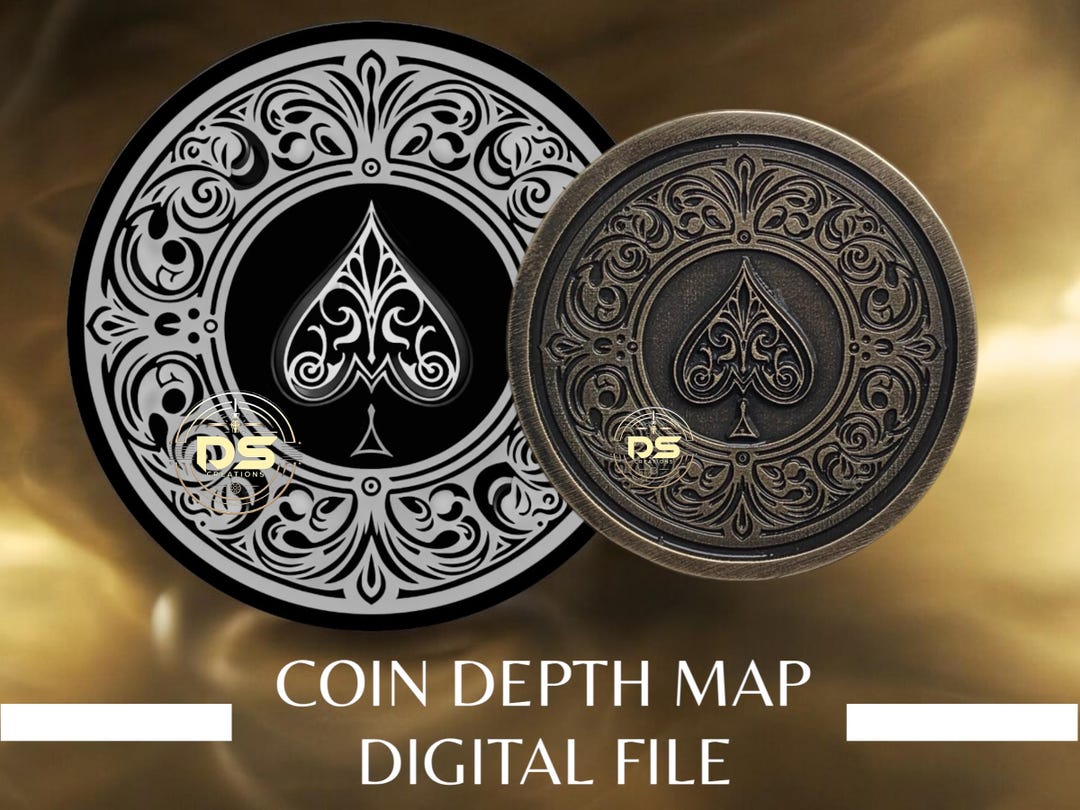 Coin Depth Map | Optimised Resolution PNG File | for Lightburn 3D Slice ...