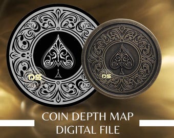 Eye | '3D' Deep Engrave Grayscale Coin Depth Map | PNG | Optimised ...