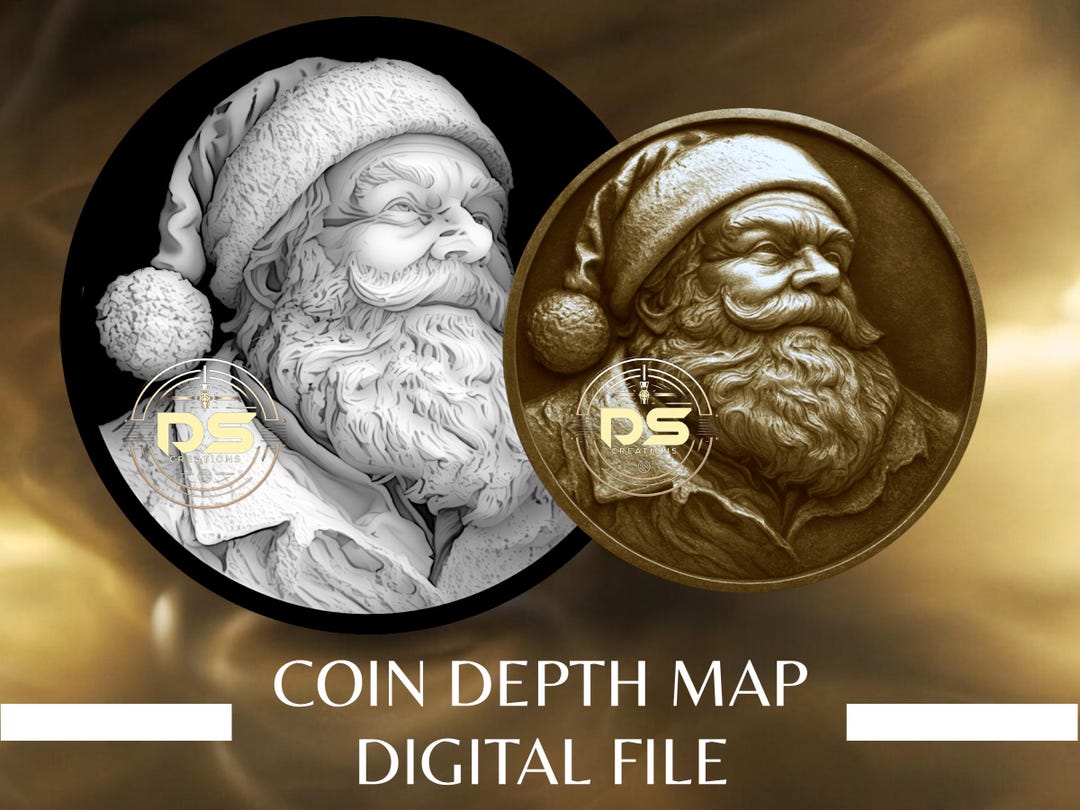 Coin Depth Map | Optimised Resolution PNG File | for Lightburn 3D Slice ...