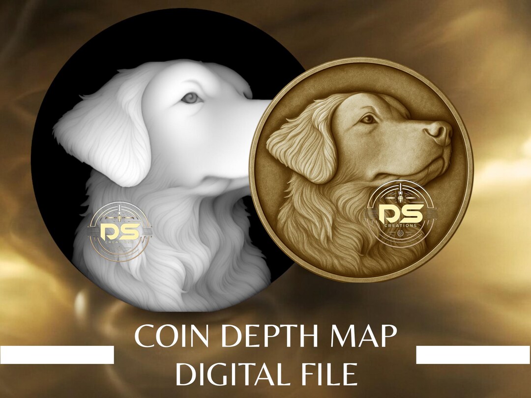 Coin Depth Map | Optimised Resolution PNG File | for Lightburn 3D Slice ...