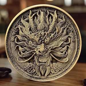 Dragon Face Depth Map File for Coin, Wood or Slate Engraving - Etsy Canada