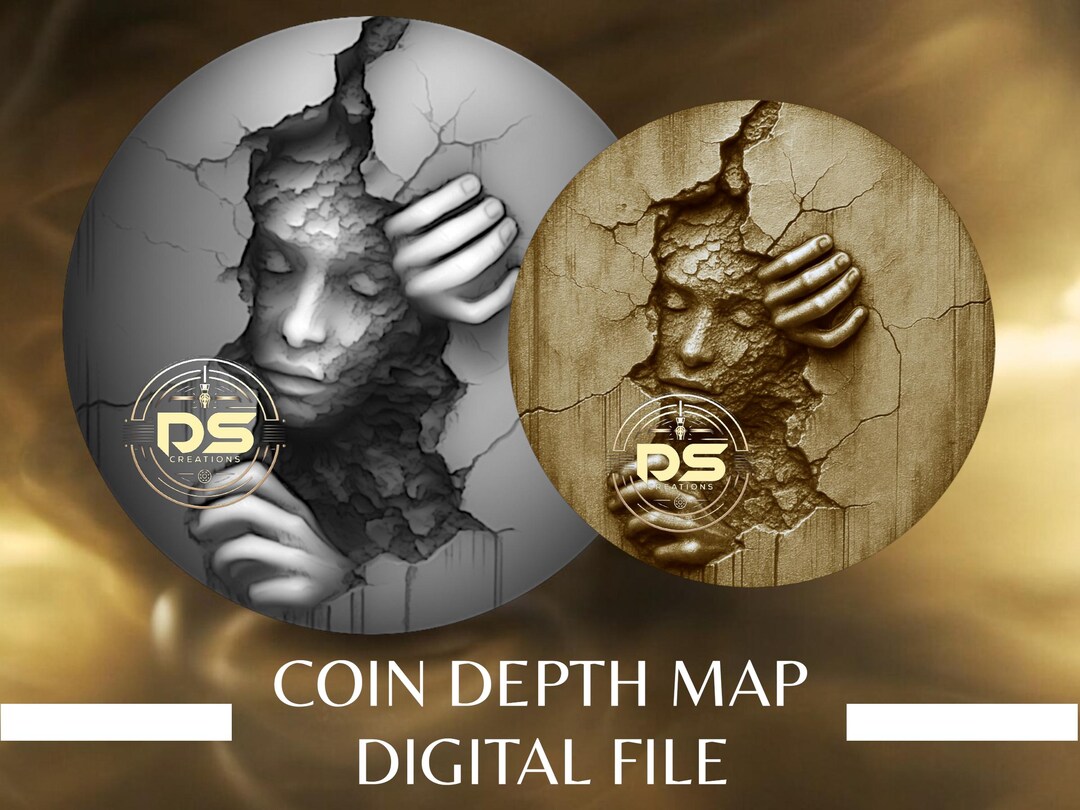 Coin Depth Map | Optimised Resolution PNG File | for Lightburn 3D Slice ...
