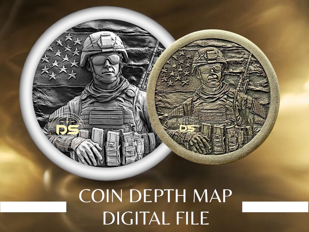 US Army Depth Map File for Coin, Wood or Slate Engraving - Etsy