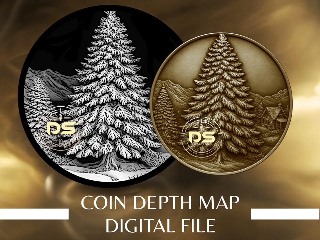 Coin Depth Map | Optimised Resolution PNG File | for Lightburn 3D Slice ...