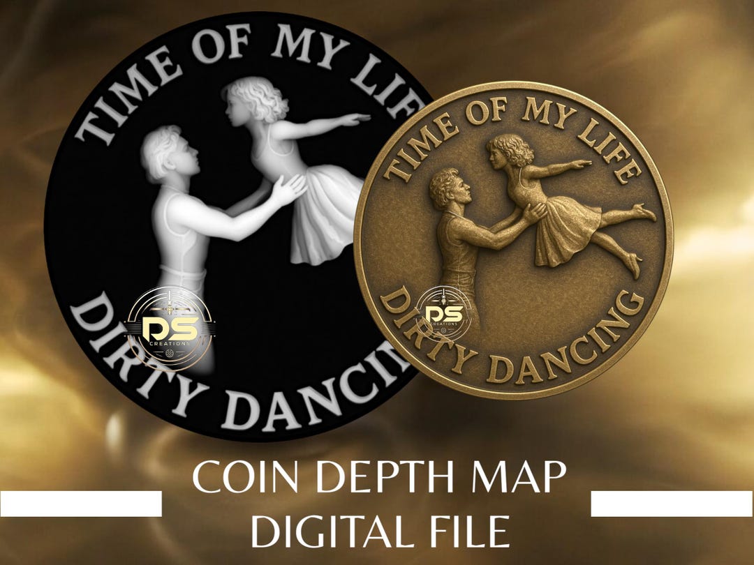 Coin Depth Map | Optimised Resolution PNG File | for Lightburn 3D Slice ...