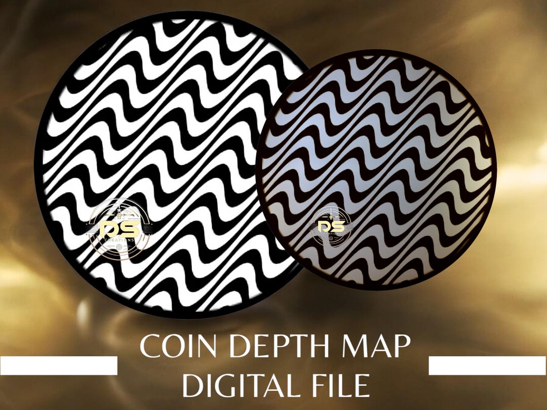 Illusion | '3D' Deep Engrave Grayscale Coin Depth Map | PNG | Optimised ...