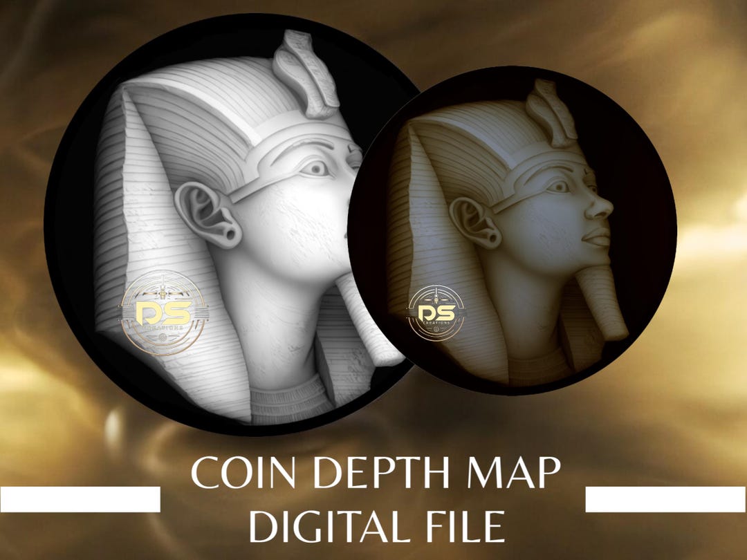 3D Coin Depth Map | Optimised Resolution PNG File | for Lightburn 3D ...