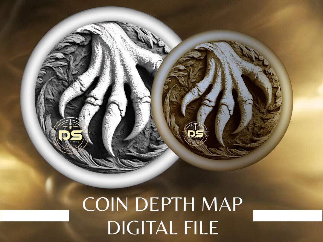 Claw Depth Map File for Coin, Wood or Slate Engraving - Etsy