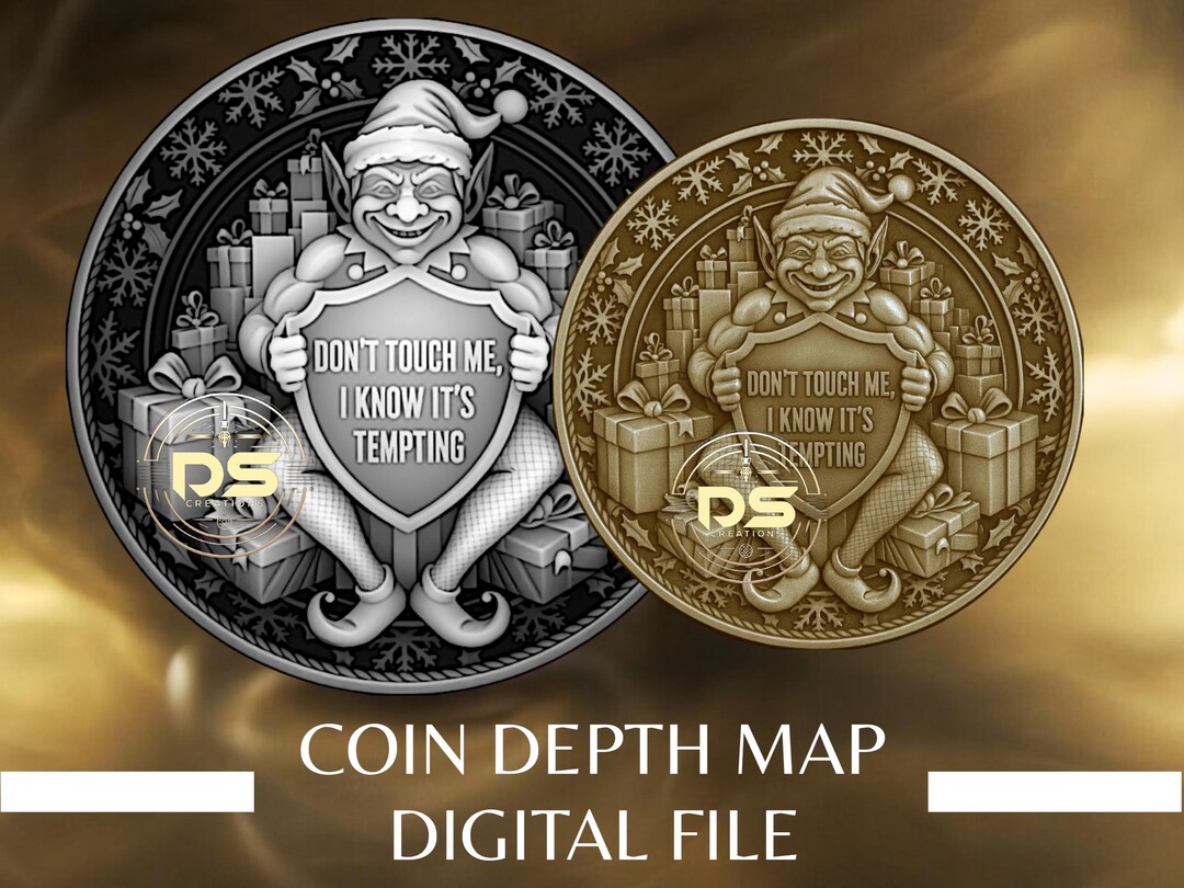 Coin Depth Map | Optimised Resolution PNG File | for Lightburn 3D Slice ...