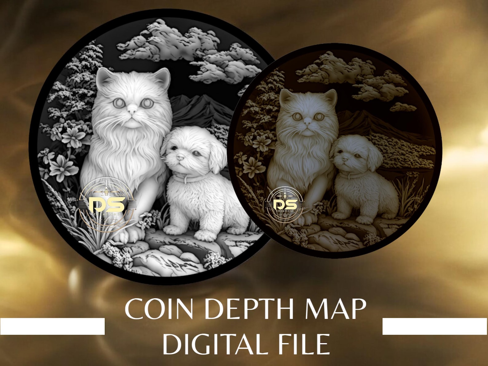 Coin Depth Map | Optimised Resolution PNG File | for Lightburn 3D Slice ...
