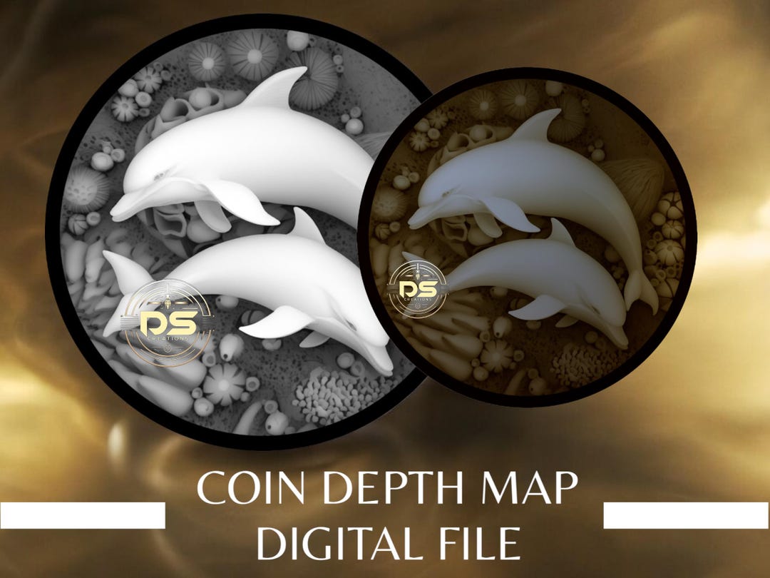 Coin Depth Map | Optimised Resolution PNG File | for Lightburn 3D Slice ...