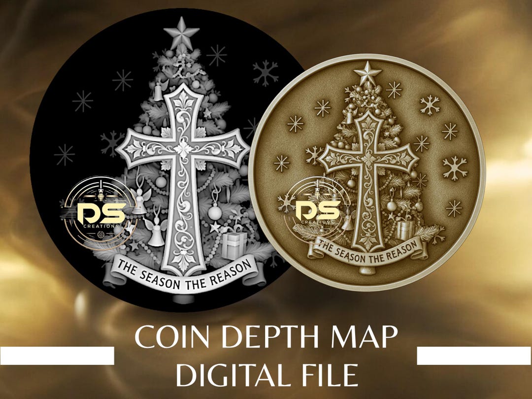 Coin Depth Map | Optimised Resolution PNG File | for Lightburn 3D Slice ...