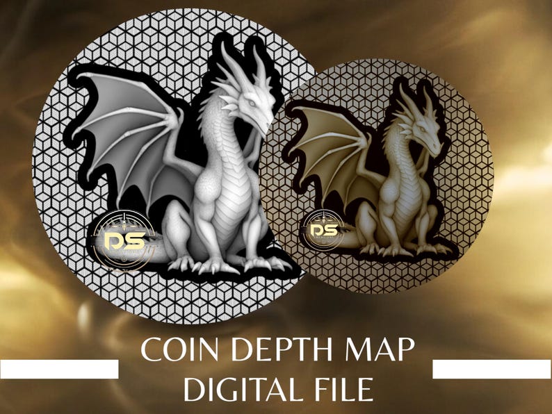 Coin Depth Map | Optimised Resolution PNG File | for Lightburn 3D Slice ...