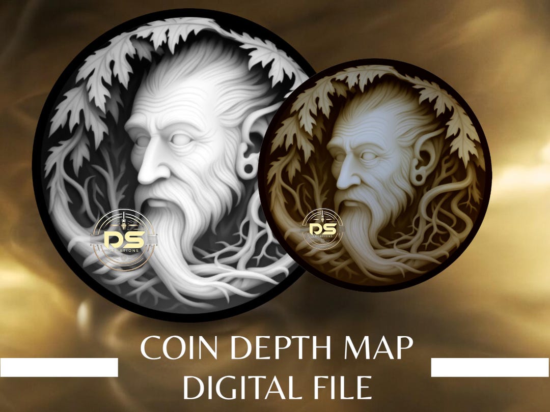 Coin Depth Map | Optimised Resolution PNG File | for Lightburn 3D Slice ...