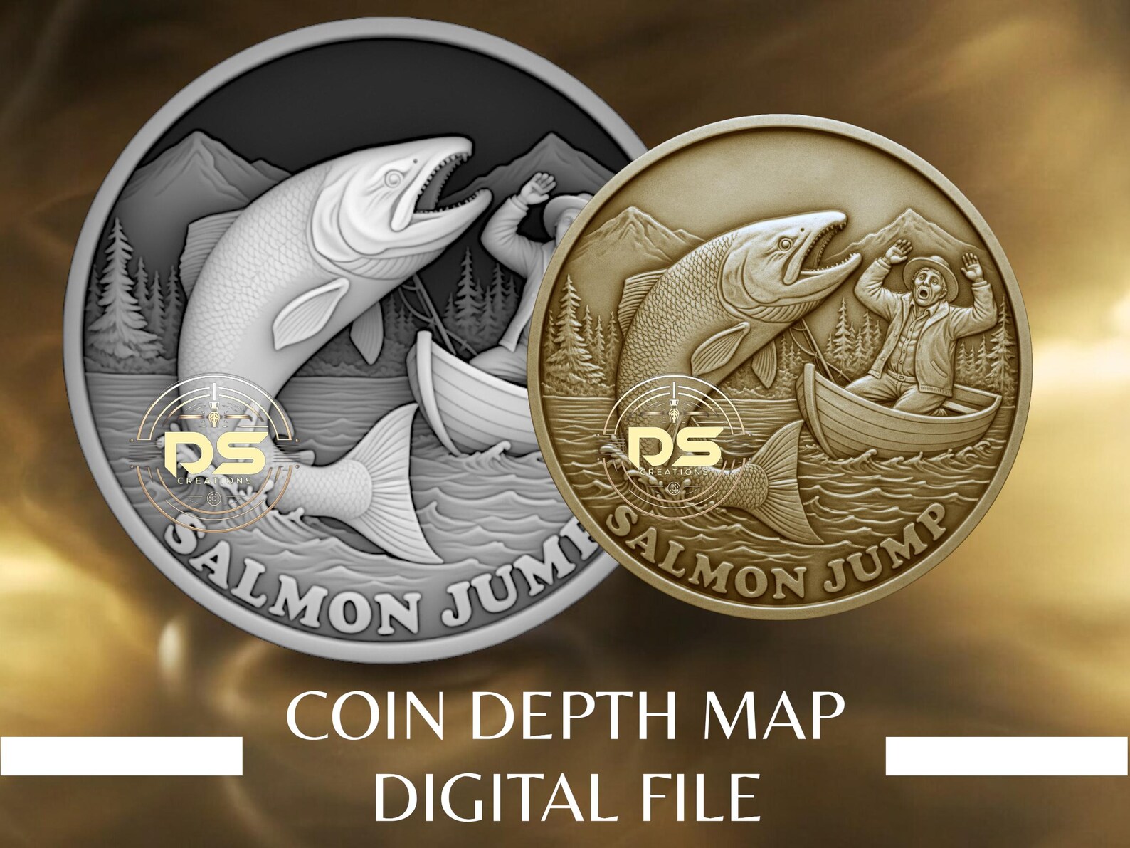 Coin Depth Map | Optimised Resolution PNG File | for Lightburn 3D Slice ...