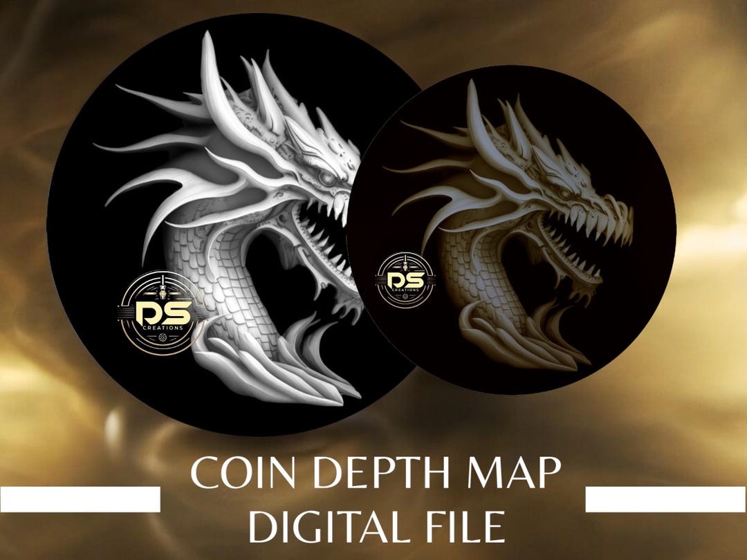 Coin Depth Map | Optimised Resolution PNG File | for Lightburn 3D Slice ...