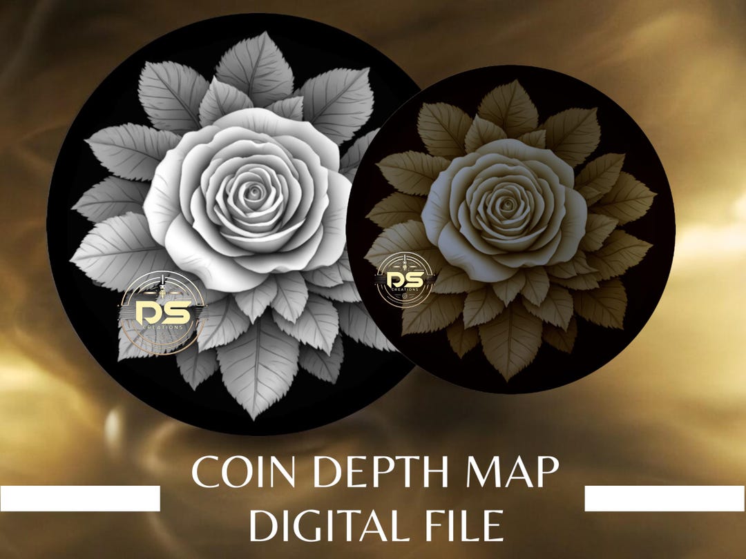 Coin Depth Map | Optimised Resolution PNG File | for Lightburn 3D Slice ...