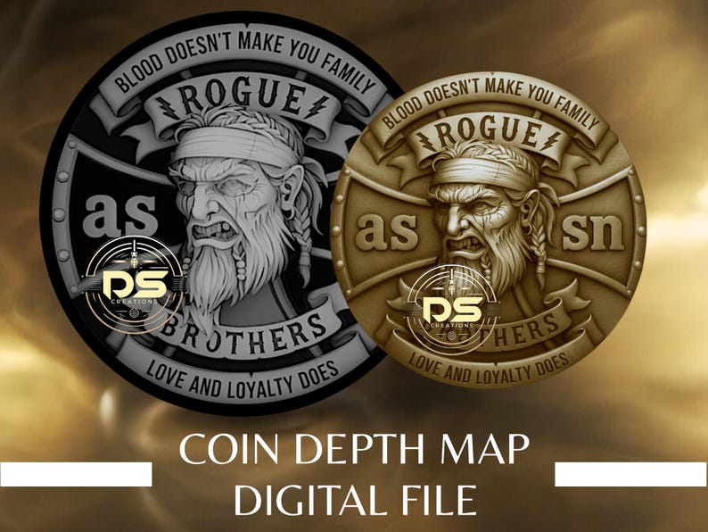 Coin Depth Map | Optimised Resolution PNG File | for Lightburn 3D Slice ...