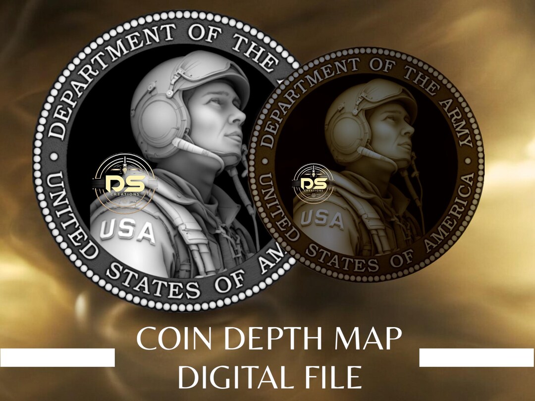 Buy Coin Depth Map | Optimised Resolution PNG File | for Lightburn 3D ...