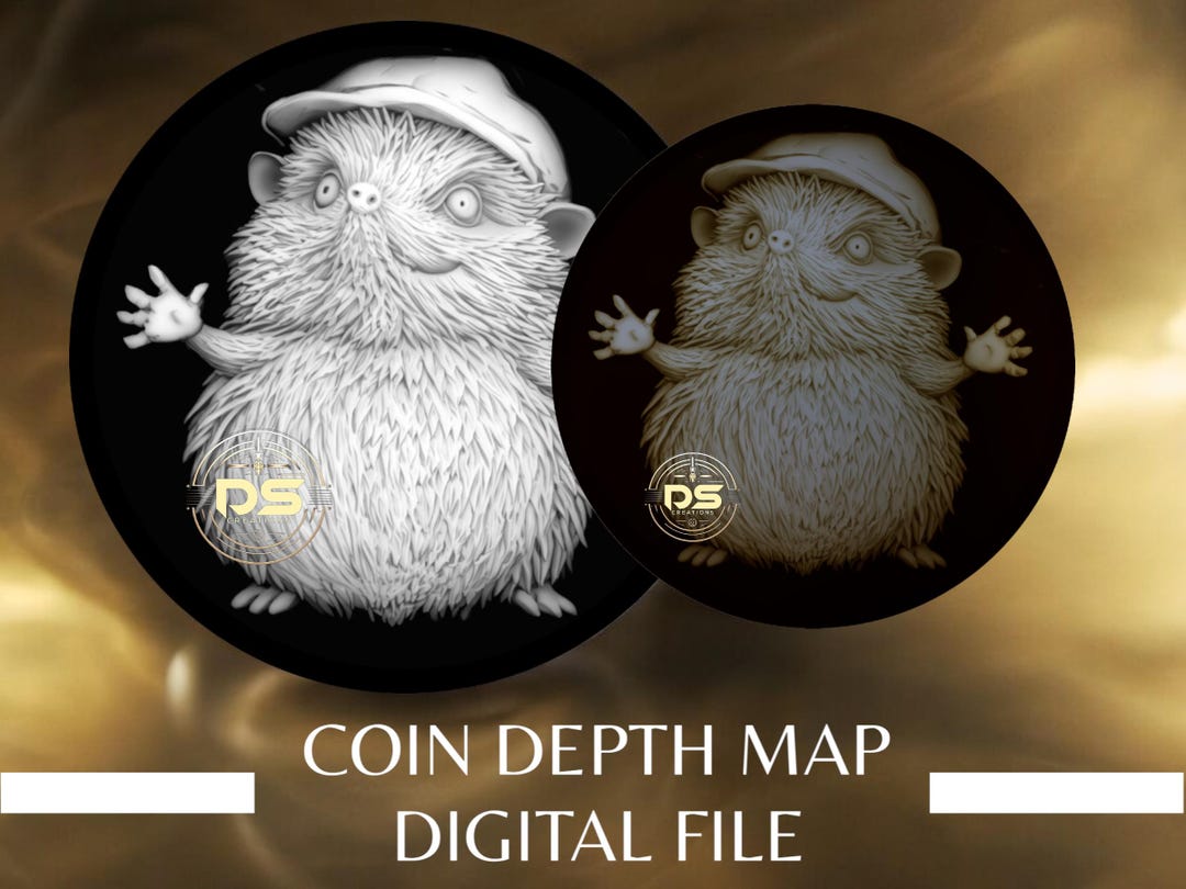 3D Coin Depth Map | Optimised Resolution PNG File | for Lightburn 3D ...