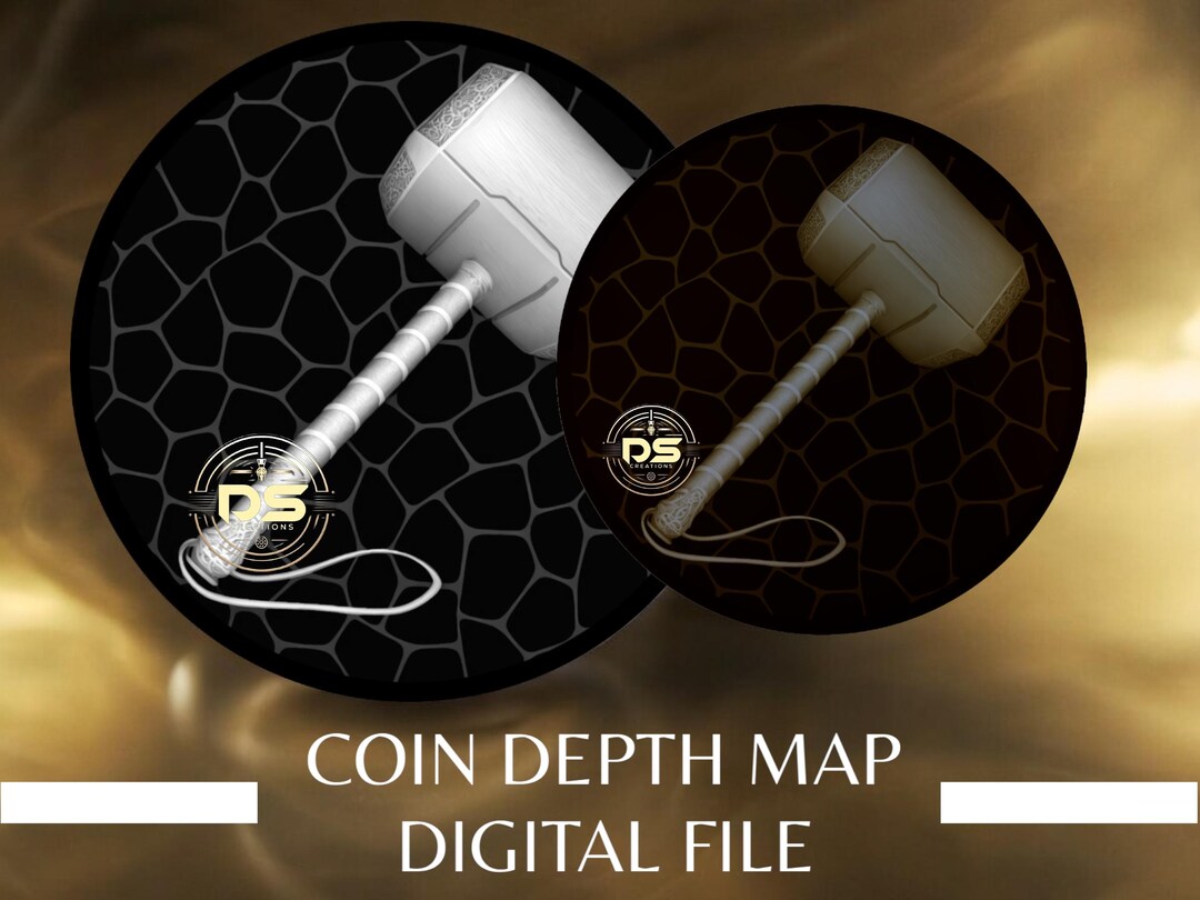 Coin Depth Map | Optimised Resolution PNG File | for Lightburn 3D Slice ...
