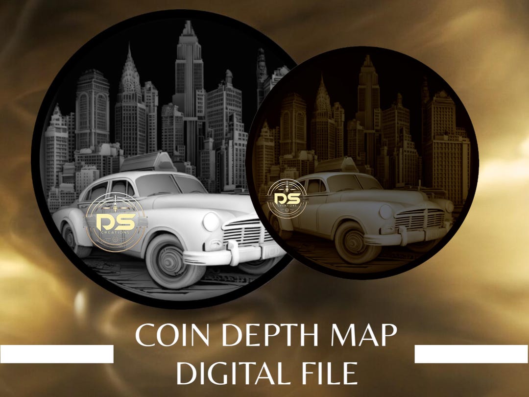 Coin Depth Map | Optimised Resolution PNG File | for Lightburn 3D Slice ...