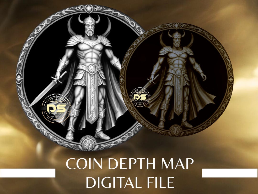 Coin Depth Map | Optimised Resolution PNG File | for Lightburn 3D Slice ...
