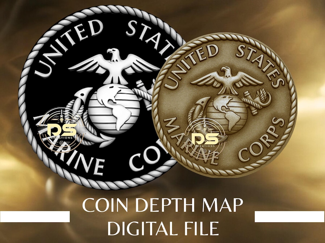 Coin Depth Map | Optimised Resolution PNG File | for Lightburn 3D Slice ...