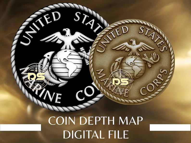 Coin Depth Map | Optimised Resolution PNG File | for Lightburn 3D Slice ...