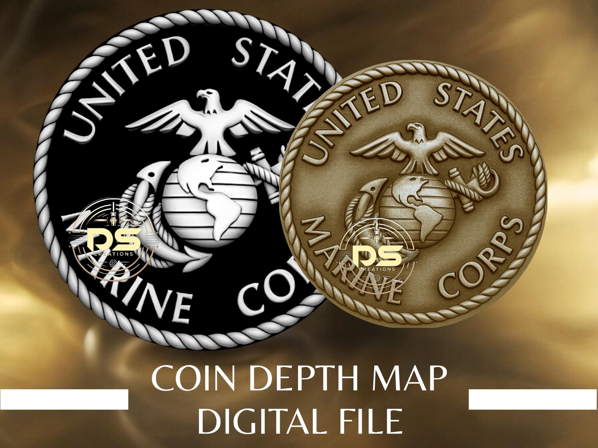 Coin Depth Map | Optimised Resolution PNG File | for Lightburn 3D Slice ...