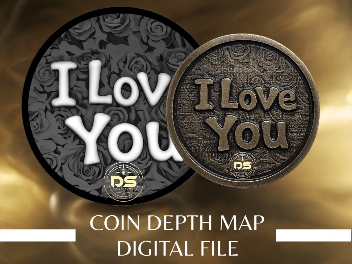 Coin Depth Map | Optimised Resolution PNG File | for Lightburn 3D Slice ...