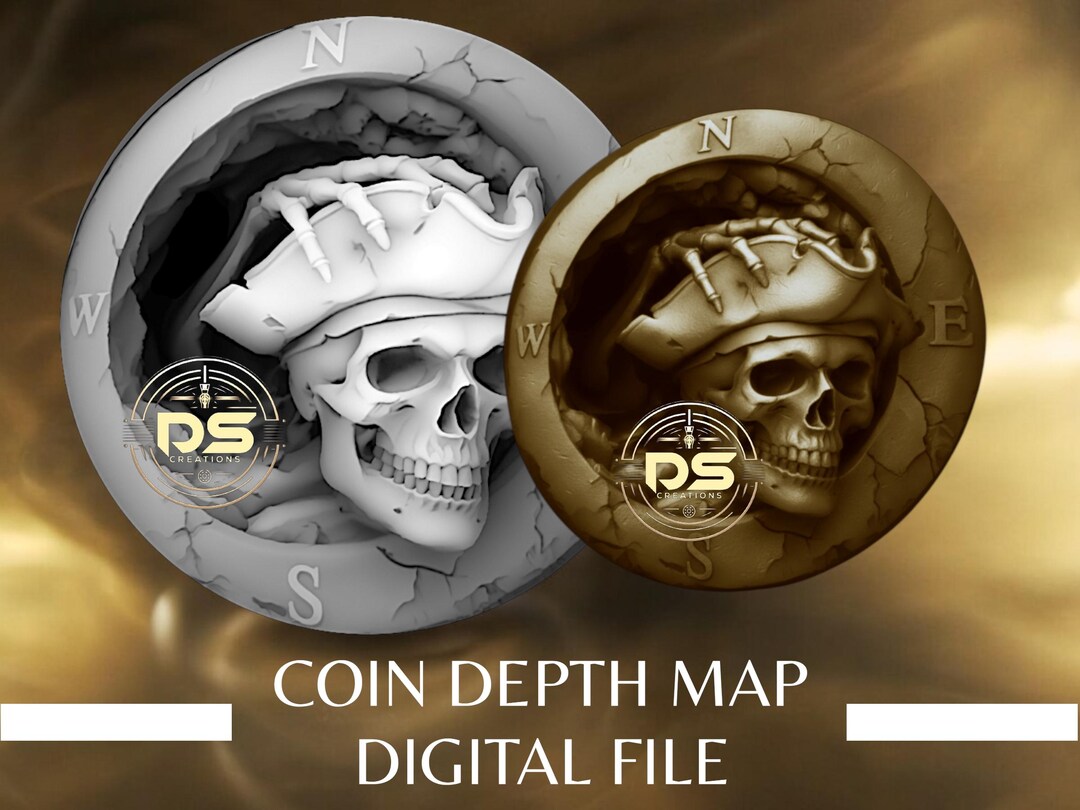 Coin Depth Map | Optimised Resolution PNG File | for Lightburn 3D Slice ...
