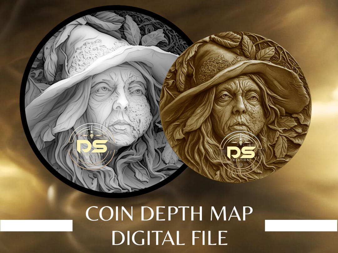 Coin Depth Map | Optimised Resolution PNG File | for Lightburn 3D Slice ...