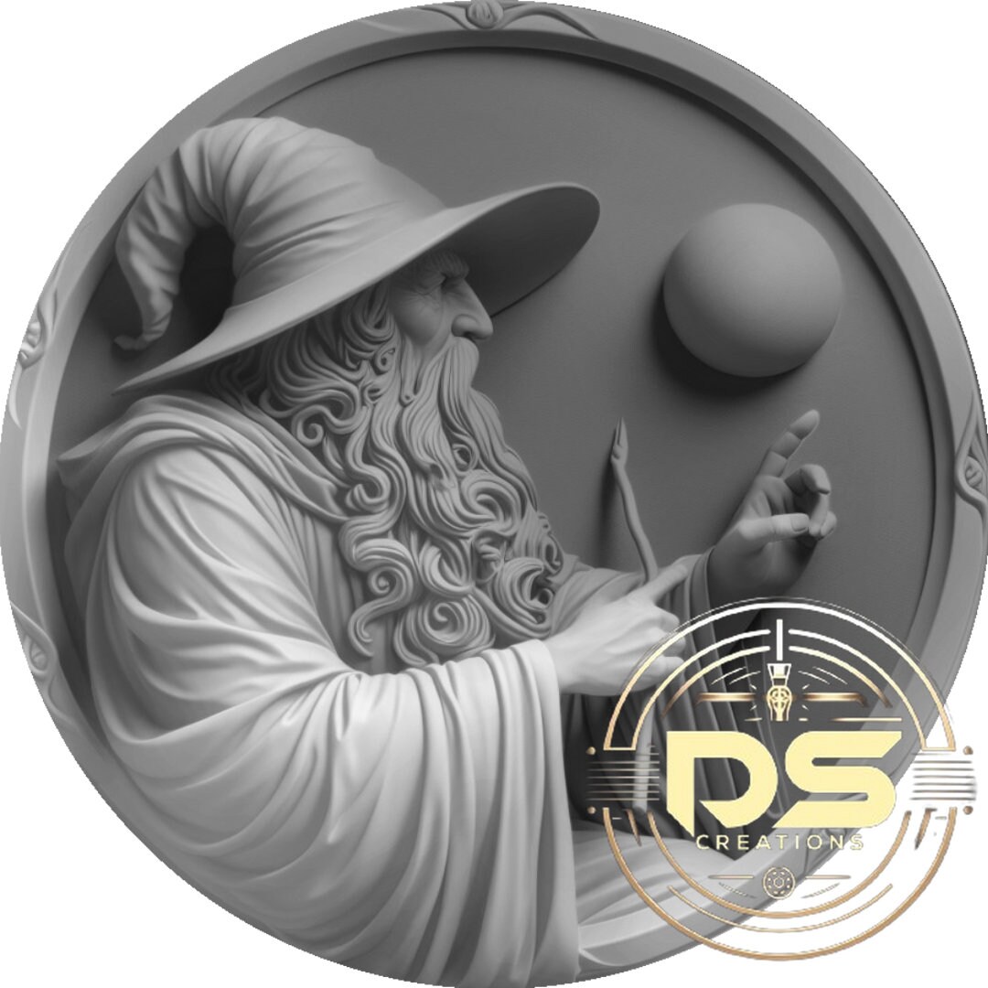 Wizard Depth Map File for Coin, Wood or Slate Engraving - Etsy