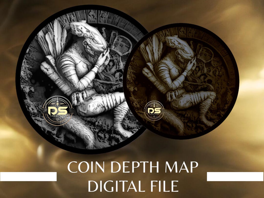 Coin Depth Map | Optimised Resolution PNG File | for Lightburn 3D Slice ...