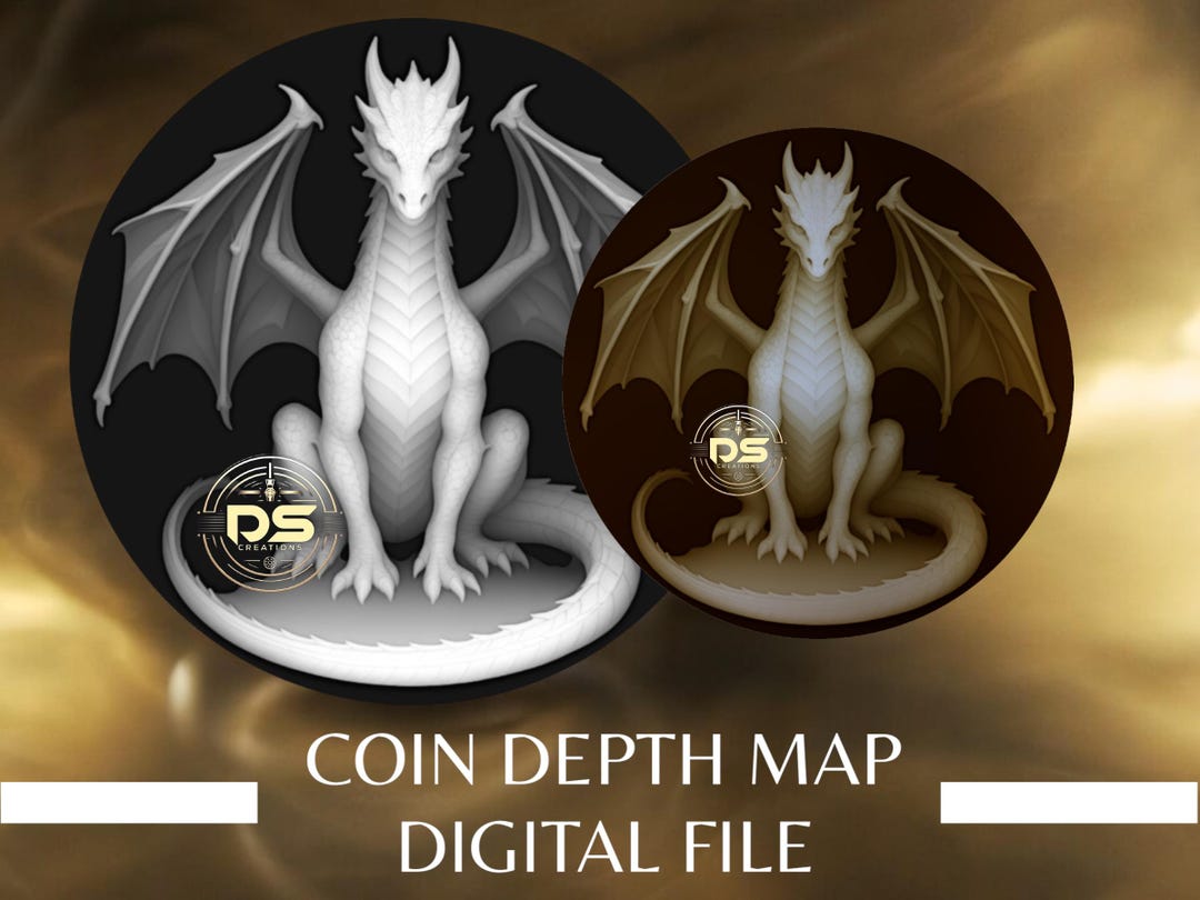 Coin Depth Map | Optimised Resolution PNG File | for Lightburn 3D Slice ...