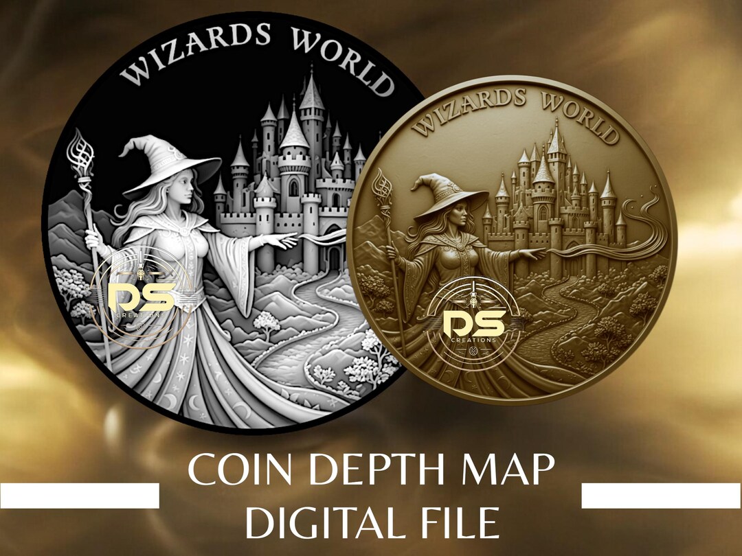 Coin Depth Map | Optimised Resolution PNG File | for Lightburn 3D Slice ...