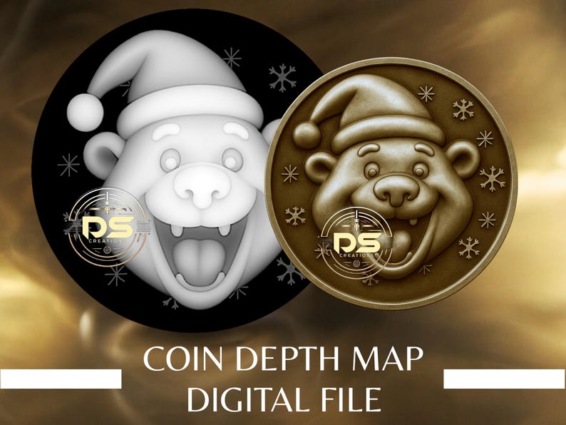 Coin Depth Map | Optimised Resolution PNG File | for Lightburn 3D Slice ...