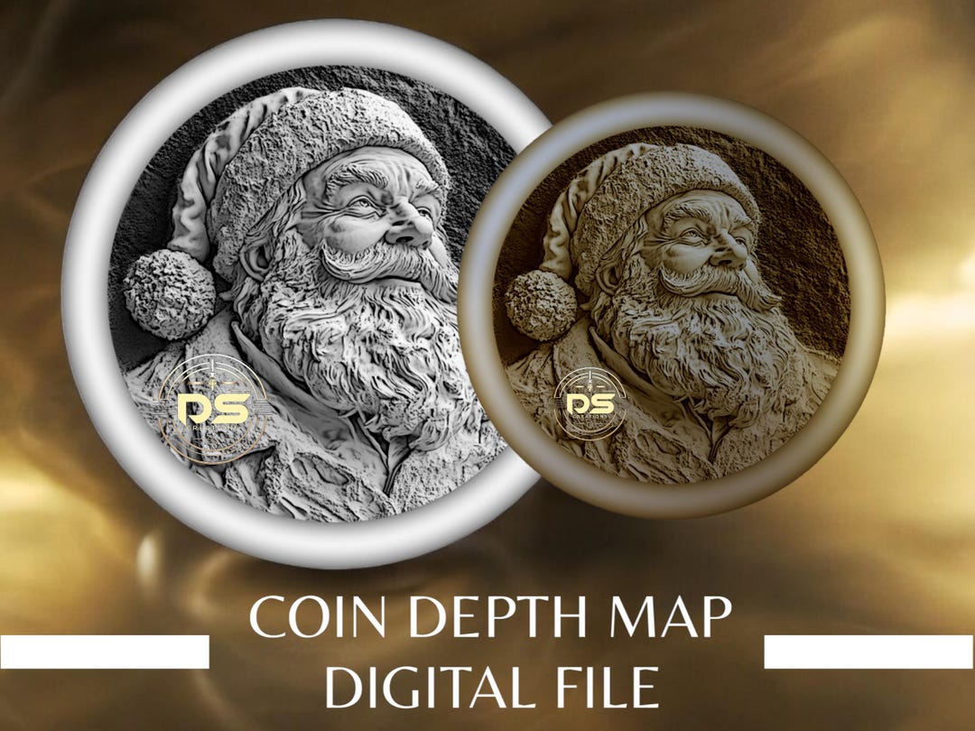 NEW Father Christmas Depth Map File for Coin, Wood or Slate Engraving ...
