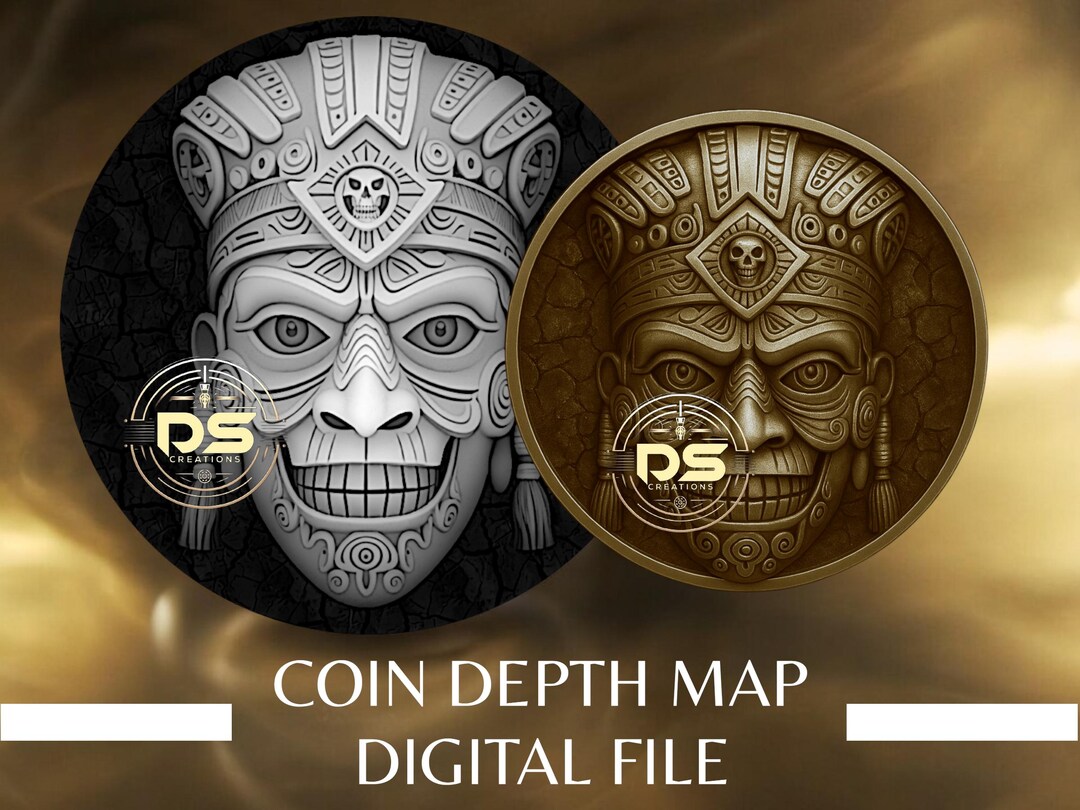 Coin Depth Map | Optimised Resolution PNG File | for Lightburn 3D Slice ...