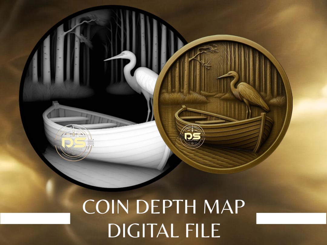 Coin Depth Map | Optimised Resolution PNG File | for Lightburn 3D Slice ...