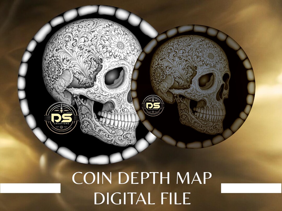 Coin Depth Map | Optimised Resolution PNG File | for Lightburn 3D Slice ...