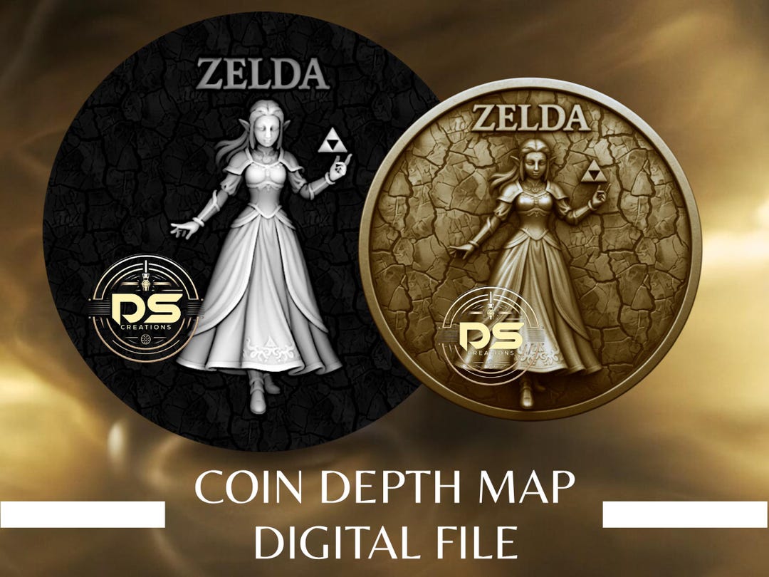 Coin Depth Map | Optimised Resolution PNG File | for Lightburn 3D Slice ...