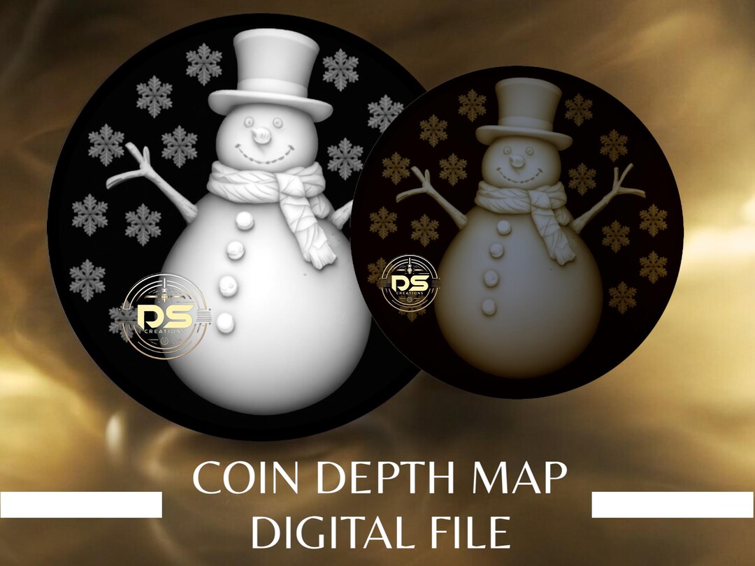 3D Coin Depth Map | Optimised Resolution PNG File | for Lightburn 3D ...