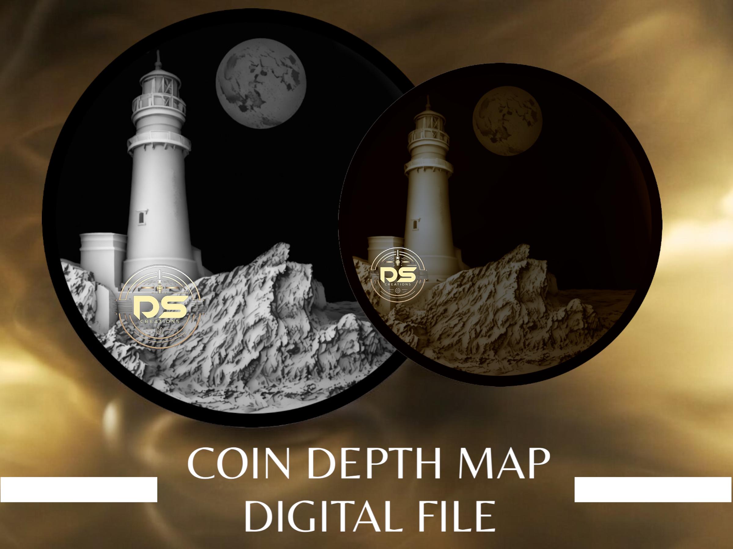 Coin Depth Map | Optimised Resolution PNG File | for Lightburn 3D Slice ...