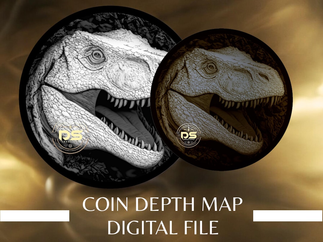 Coin Depth Map | Optimised Resolution PNG File | for Lightburn 3D Slice ...