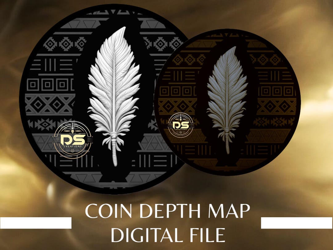 Coin Depth Map | Optimised Resolution PNG File | for Lightburn 3D Slice ...