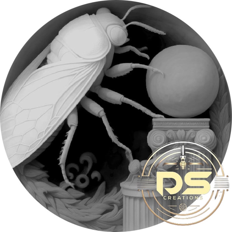 Insect Depth Map File for Coin, Wood or Slate Engraving - Etsy